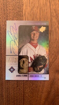 Doug Davis RC Auto /1500 2000 Upper Deck SPx Rookie / Young Star ...