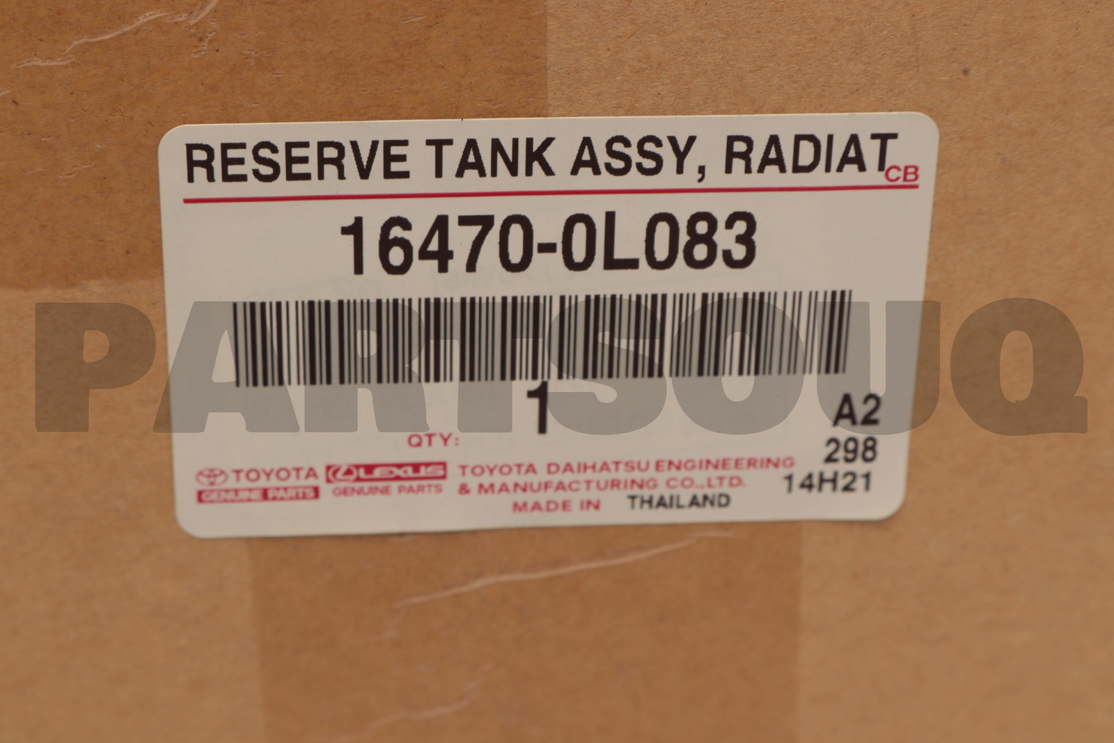 164700L083 Genuine Toyota RESERVE TANK ASSY R 16470-0L083 | eBay