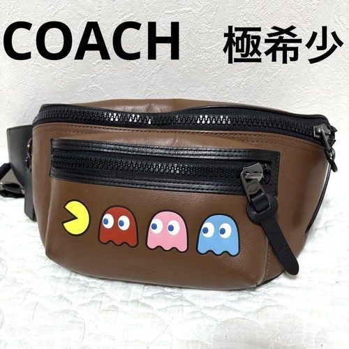 COACH Pacman Body Bag Pouch Brown Leather Limited Edition Women's FROM ...