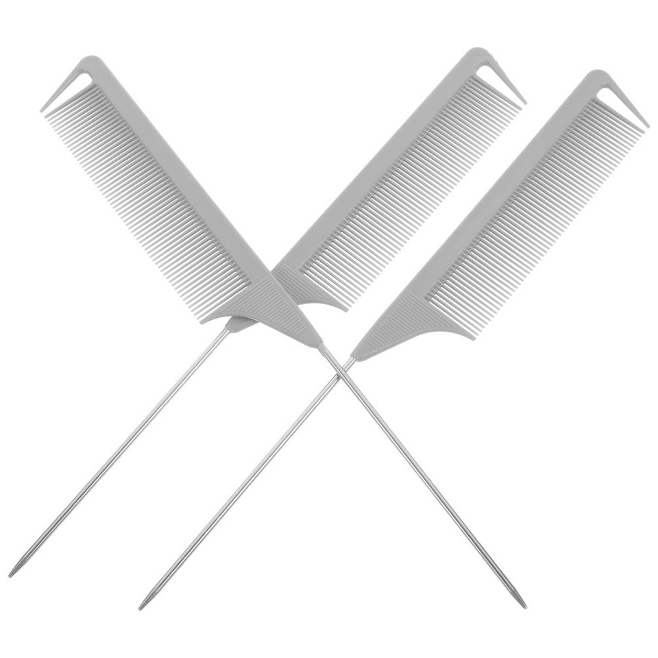 3 Pcs Hair Cutting Carbon Fiber Combs Rat Tail Fine Tooth Combs for ...