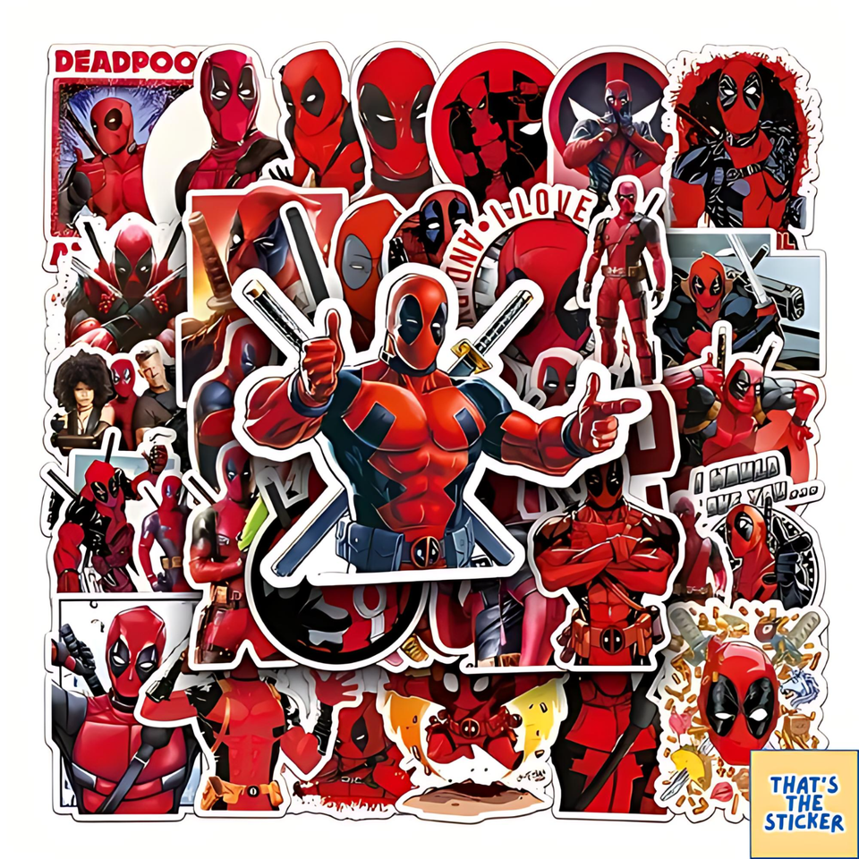 Deadpool Self Adhesive Stickers 10 Mystery Pack, Marvel Comics Decals ...