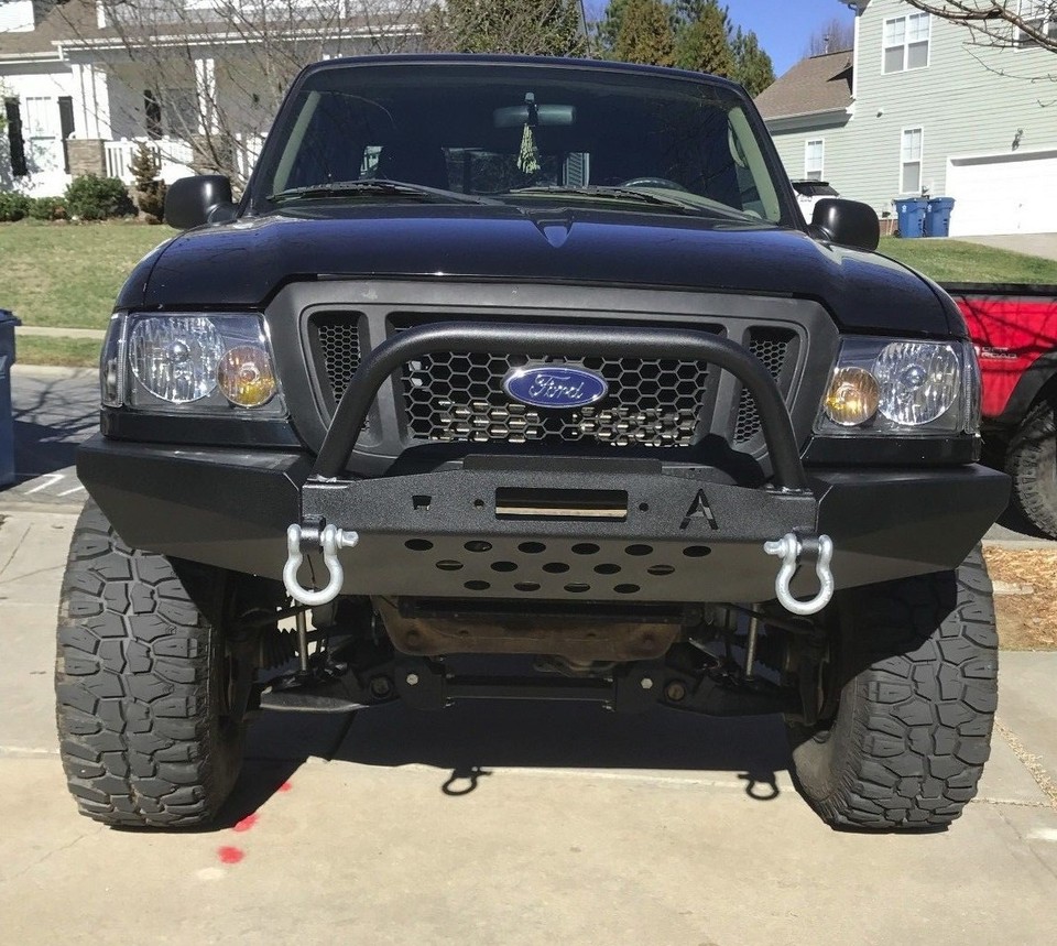 Elite Ford Ranger Modular Front Winch Bumper with Bull Bar 1998-2011 ...