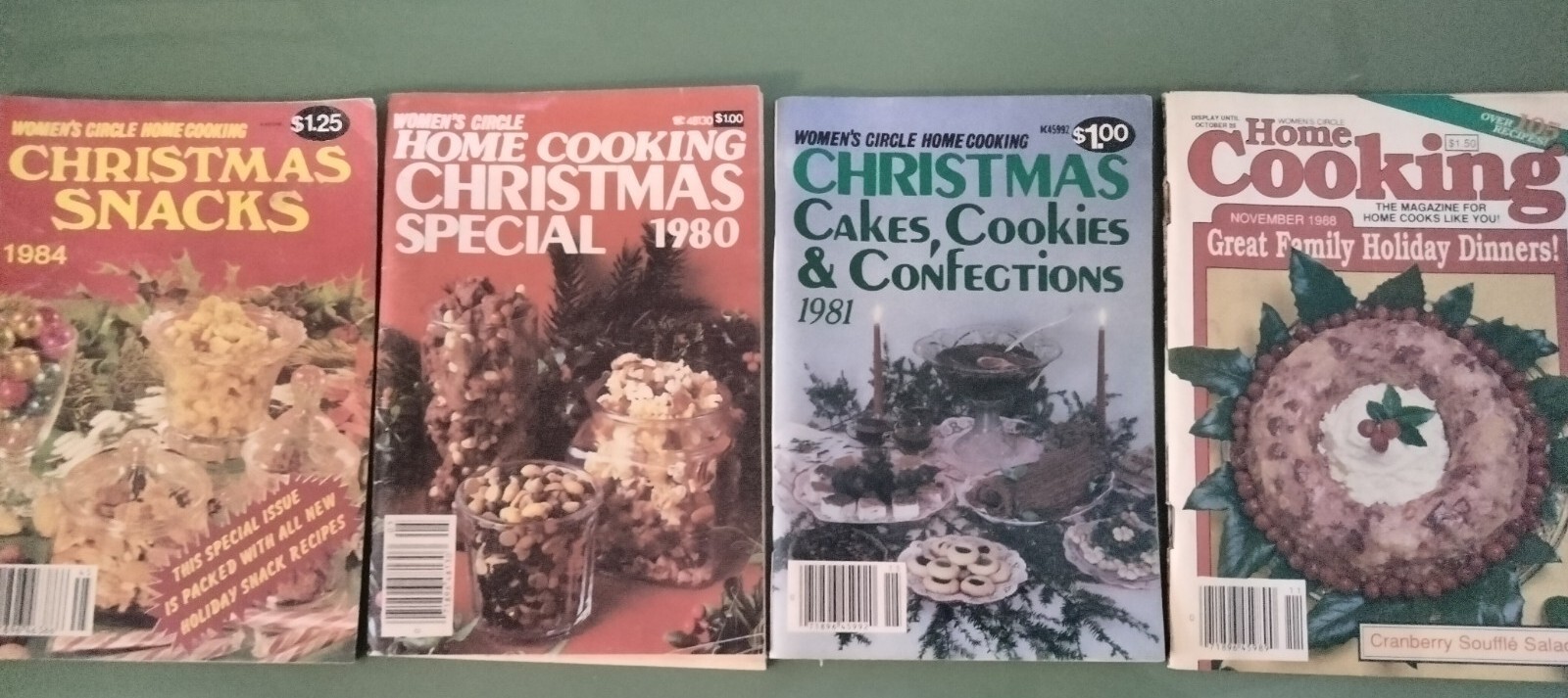 Women's Circle Home Cooking Christmas Cookbook Magazines 1980 1981 1984 ...