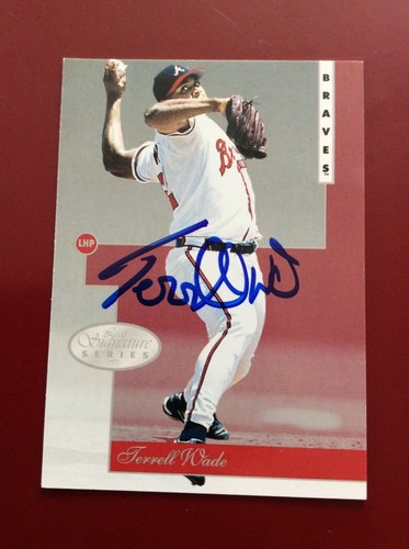 TERRELL WADE Auto/SIGNED Card 1996 Leaf Signature ATLANTA BRAVES ...