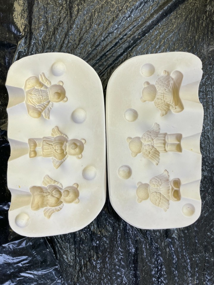 VINTAGE KIMPLE CERAMIC MOLD #2607 THREE ANGEL BEARS | eBay
