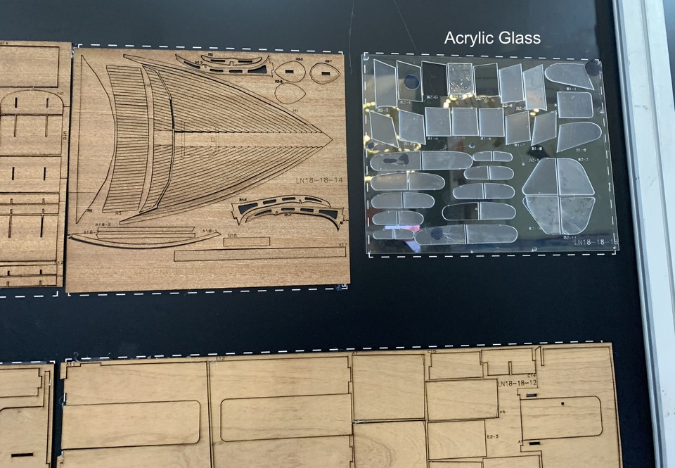 1:18 Thunderbird 55 Wooden Yacht Model Kit 928mm 36.5" RC Model Ship ...