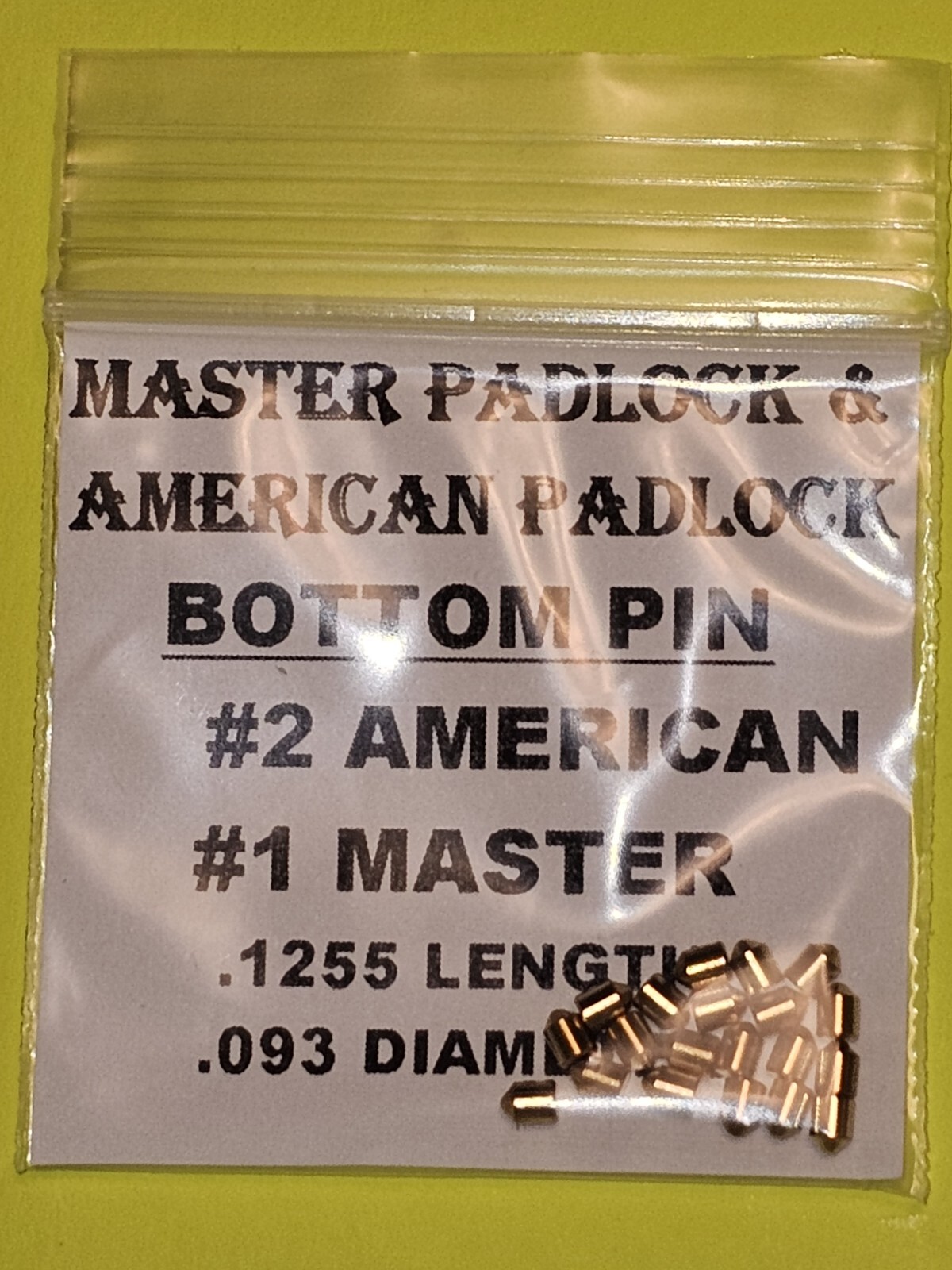 MASTER AMERICAN PADLOCK CYLINER REKEY SERRATED PIN KIT LOCKSMITH LOCK ...