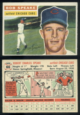 (57080) 1956 Topps 66 Bob Speake White Back Cubs-EX | eBay