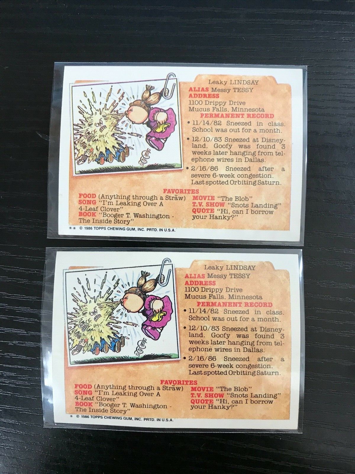 1986 Topps Garbage Pail Kids Series 5 Richie Retch 170a & Luke Puke ...