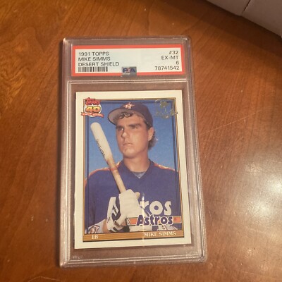 1991 Topps Desert Shield #32 MIKE SIMMS PSA 6 ASTROS | eBay