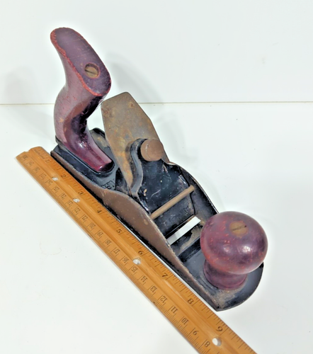 Vintage Stanley No 4? Hand Plane Made In USA 8" Blade Wood Handle Read ...