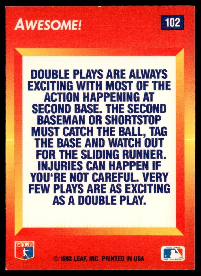 1992 Triple Play Awesome Action! #102 | eBay