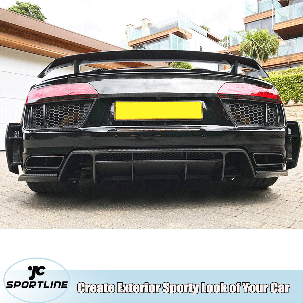 For Audi R8 2-Door 2016-2018 Carbon Fiber Rear Bumper Air Vent Grill ...