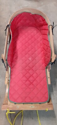 Vintage L.L. Bean Wooden Pull Sled With Back Rest And Quilted Pad! | eBay