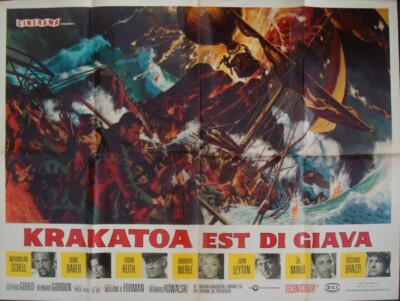 KRAKATOA EAST OF JAVA Italian 1F movie poster 1969 Frank McCarthy Art ...