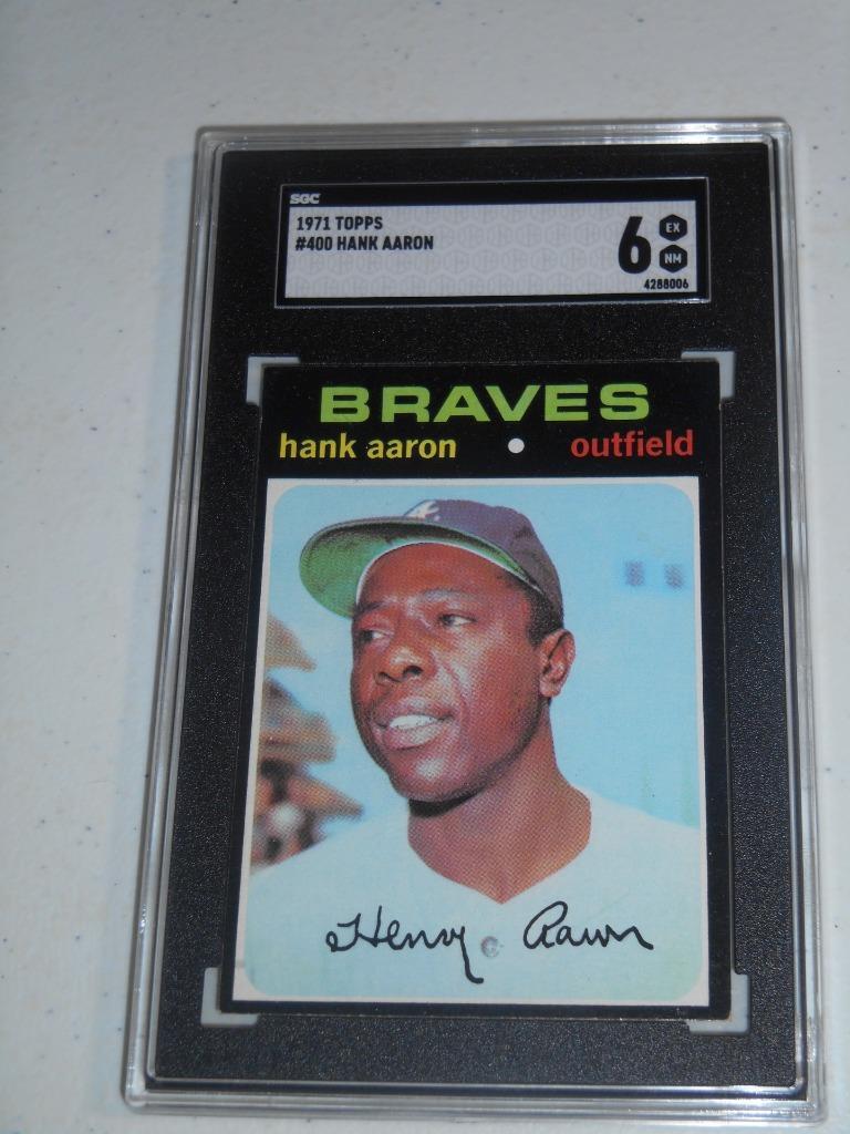 1971 Topps #400 HANK AARON card! BRAVES! HOF! Graded SGC 6 EX-MT! | eBay