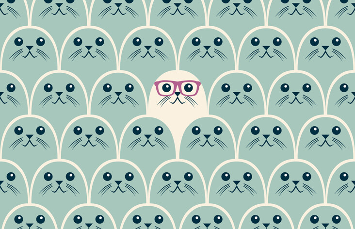 Pretty Nerd Seal Black Ballpoint Pen Funny Glasses Kid's Learn Cool ...