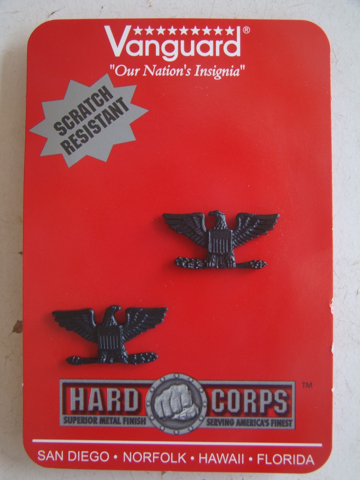 USN US NAVY O-6 CAPT CAPTAIN'S SUBDUED SHIRT COLLAR RANK INSIGNIA PAIR ...