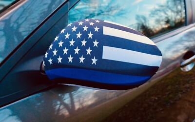 Thin Blue Line American Police Flag on Cars Fade Resistant Stars ...