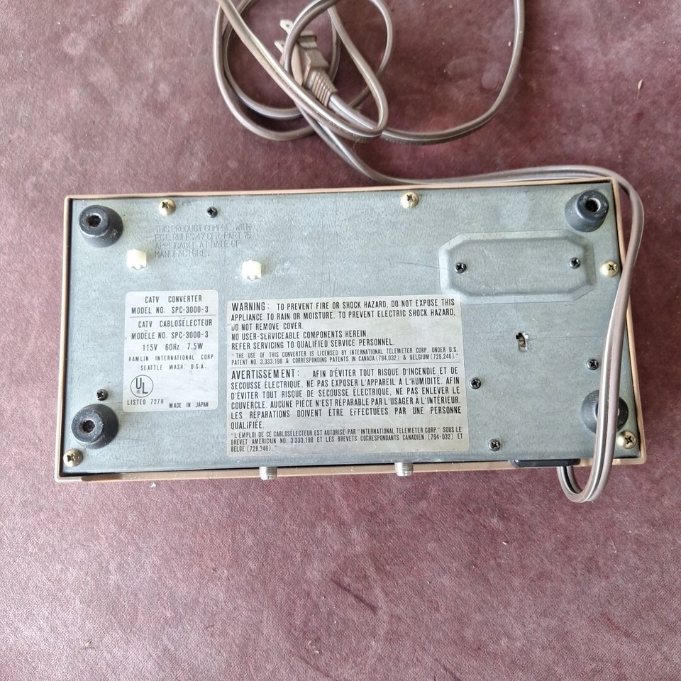 Vintage Hamlin CATV Converter Model SPC-3000-3 Cable Box Made In Japan ...