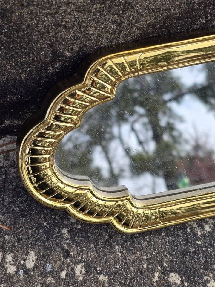 Vintage Syroco Homco Style Accent Wall Mirror Hollywood Regency Gold ...