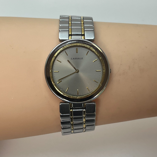 Seiko Lassale 8N20-6000 Quartz Watch Silver Dial Two-Tone SS JAPAN#889A ...