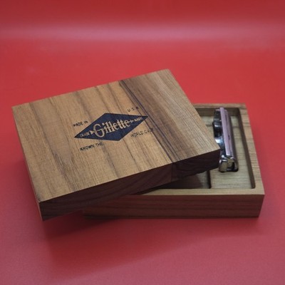Safety Razor Box/Case. New. Teak Wood. Fits Average Safety Razor. Box ...