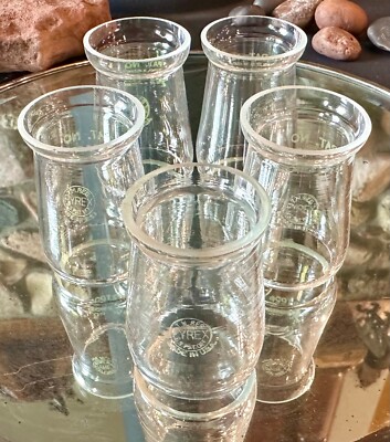 Five PYREX Glass CANDLE FOLLOWERS Follower ~ Pat. 1941 2231656 ...