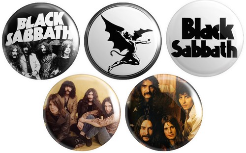 5 x Black Sabbath BUTTON PIN BADGES 25mm 1 INCH | Band Heavy Rock | eBay