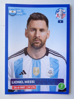 Lionel MESSI Arg 19 2024 PANINI Copa America USA STICKER BLUE PARALLEL ...