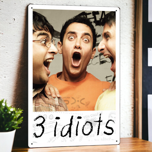 3 Idiots (2009) Metal Movie Poster Tin Sign Plaque Film 8"x12" | eBay