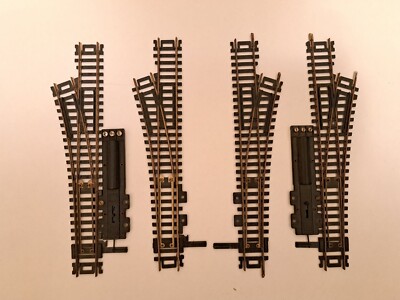 Atlas HO Scale Brass Snap Switches Turnouts Lot of 2 Left 2 Right ...