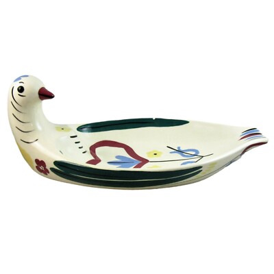 Cleminsons California Pottery Distelfink Bird Shaped Serving Dish Bowl ...