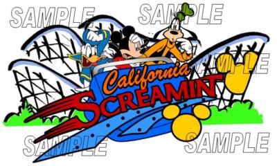 Disneyland California Screamin Roller Coaster Ride Scrapbook Paper Die ...