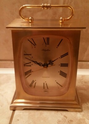 Vintage Rhythm Transistor Quartz Brass Effect Carriage Clock. | eBay UK
