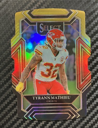 2021 Select Prizm Blue #218 Tyrann Mathieu Black/Gold Club Level CHIEFS ...