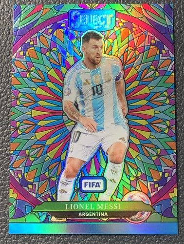 2024-25 Panini Select FIFA Lionel Messi Argentina Stained Glass Case ...