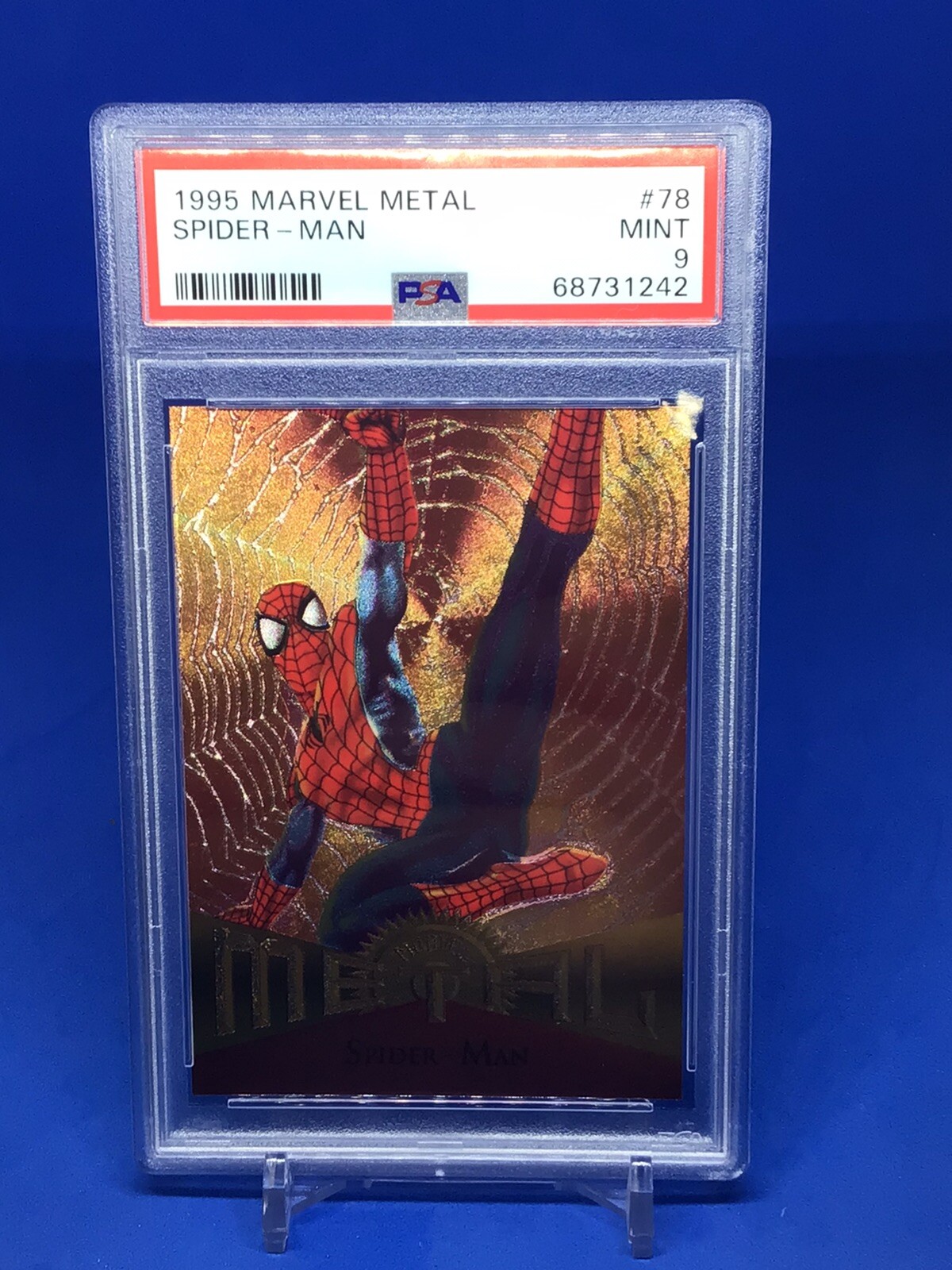 1995 Marvel Metal Spider Man Base PSA 9 #78 Avengers | eBay