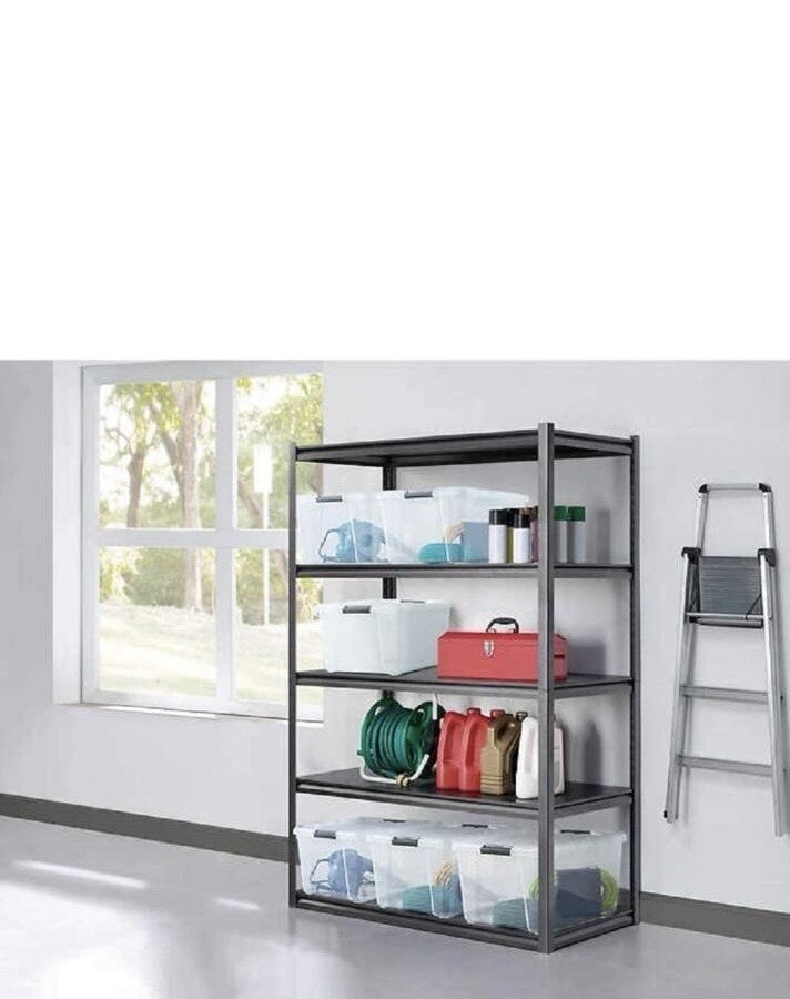 Whalen Heavy Duty Metal Shelves 5 Shelf Storage Rack | eBay