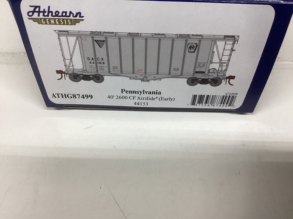 Athearn Genesis #G87499 HO scale "PRR " 40' airslide hopper Rd. #44153 ...