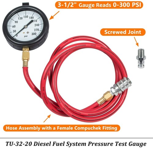 TU-32-20 Compucheck Fuel System Pressure Test Gauge Set for Diesel ...