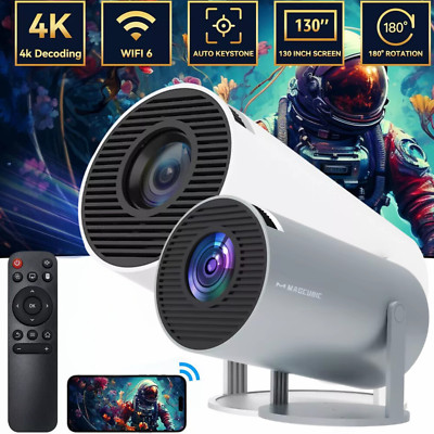 5G 4K Projector Smart HD LED WiFi Bluetooth HDMI USB Android Office ...