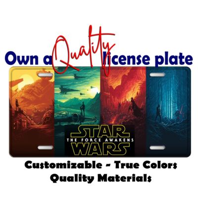 Star Wars Force Awakens license plate frame Car Moped Bike Key chain ...