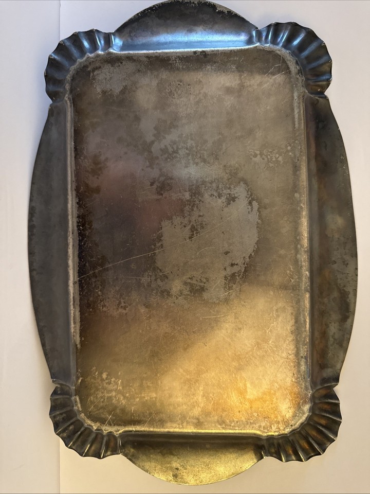 James W. Tufts Quadruple Silver Plate Floral Etched Tray SeaShell ...