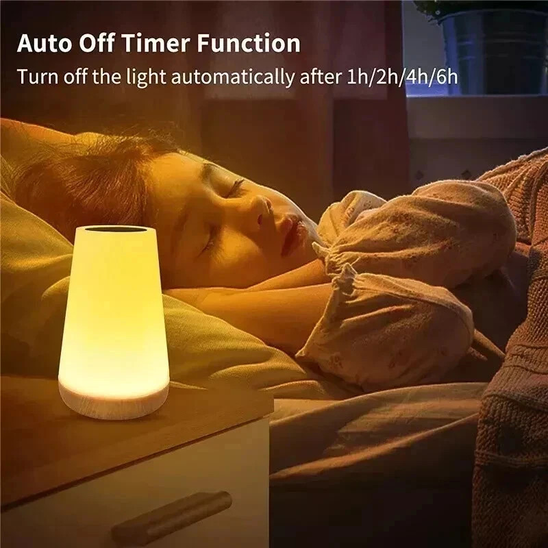 Night Light LED Touch Bedside Table Lamp with Remote Control 13 Colors ...