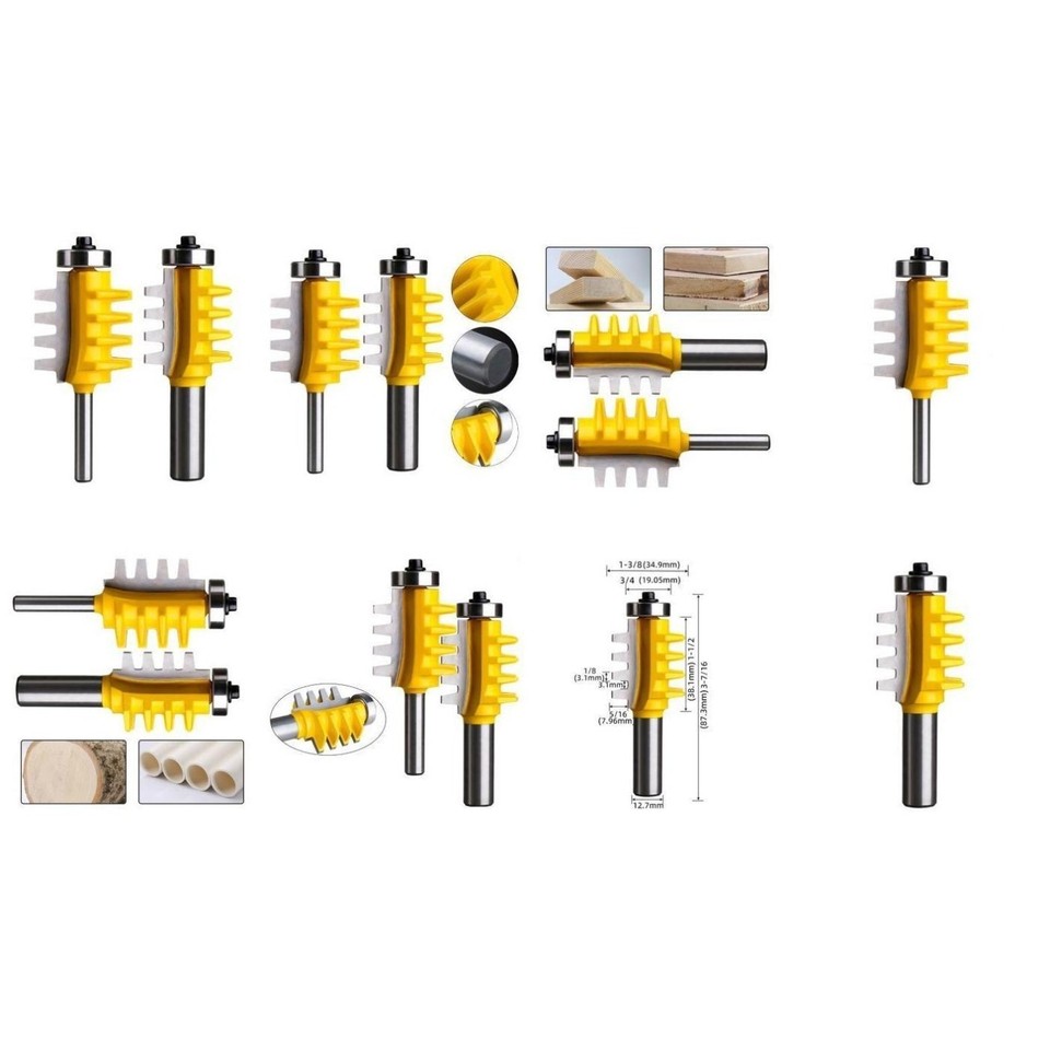 Woodworking Tenon Joint Router Bit Conical Tooth Cutter for Smooth ...