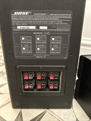 Bose Acoustimass 7 Home Theatre Speaker System Subwoofer 3 Double Cube ...