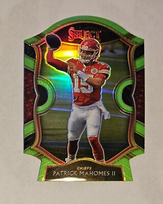 2021 Select Patrick Mahomes Neon Green Die Cut Card | eBay
