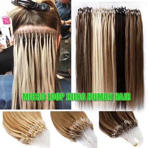 Thick 200g Remy Micro Loop Ring Beaded Human Hair Extensions Nano Tip ...
