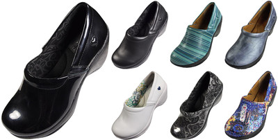 Nurse Mates Bryar Leather & Man Made Medical Nursing Clogs Slip-On ...